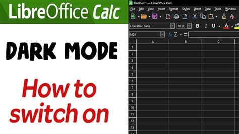 Dark Mode In Libreoffice Calc Youtube