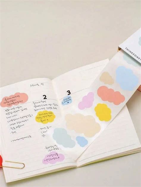 Assorted Sticky Notes Asymmetric Shapes Pull Out Style Portable With