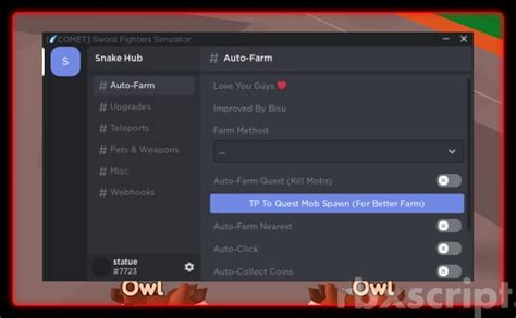 Sword Fighters Simulator AutoFarm Kill Aura Auto Hatch Scripts RbxScript