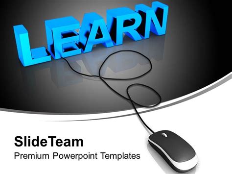learn with computer mouse powerpoint templates ppt themes and graphics