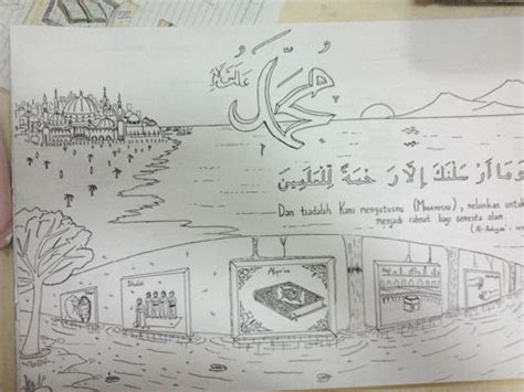 Top Gambar Mewarnai Tema Maulid Nabi  Mewarnaiku