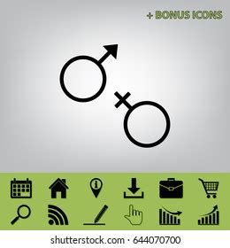 Sex Symbol Sign Vector Black Icon Stock Vector Royalty Free 644070700 Shutterstock