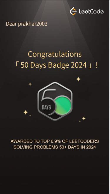 Prakhar Srivastava On Linkedin 50daysofcode Leetcode Codingjourney