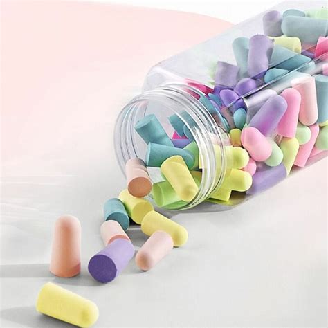 소음 방지 소프트 테이퍼 소음 감소 귀마개 멀티 컬러 범용 청각 보호대 느린 리바운드 10 개 24 개 60 개 120 개 직장 안전 용품
