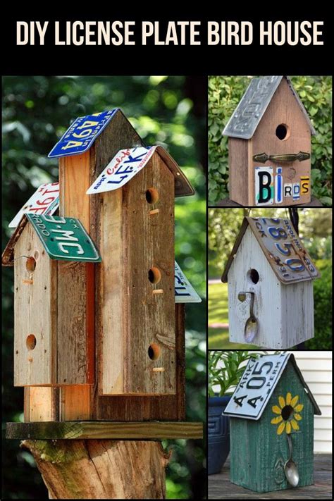 How To Build A Birdhouse With A License Plate Roof At William Foxworth Blog