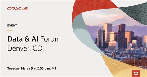 Oracle Experts At Data And Ai Forum In Denver Celeste Odea Pmp Mba Posted On The Topic Linkedin