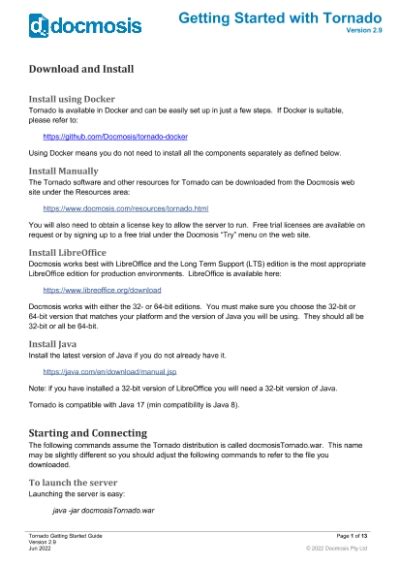 Tornado V Getting Started Guide