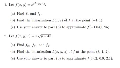 Solved 1 Let F X Y Ex2 2y3 A Find Fx And Fy B Find Chegg Com