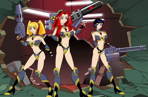 Rule 34 3 Way Slut Squad 3girls Big Ass Big Breasts Big Butt Big Hips Black Hair Blonde Hair