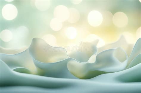 Soft Undulating Fabric Creates A Serene Atmosphere With Blurred Warm
