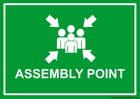 assembly point signage milansafety