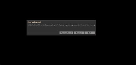 I Can T Access The Game And This Pop Up Comes Up Even If I Press Disable Mods Or The Other