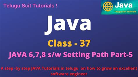 Javaclass 37java Path Setting Part 5java Tutorial For Beginners