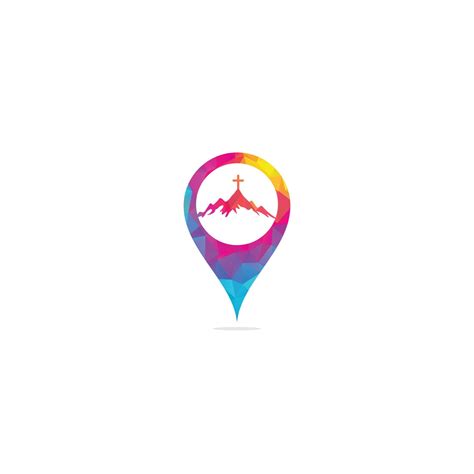 diseños de logotipos de iglesias con logotipo minimalista de montaña plantilla de diseño de