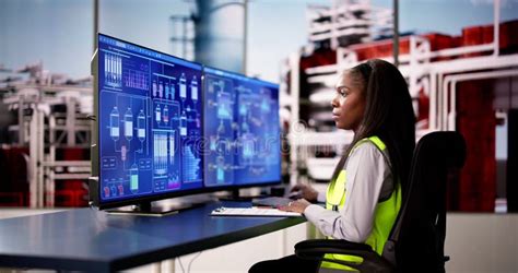 Industrial Iot Automation System Stock Image Image Of Girl System 317748555