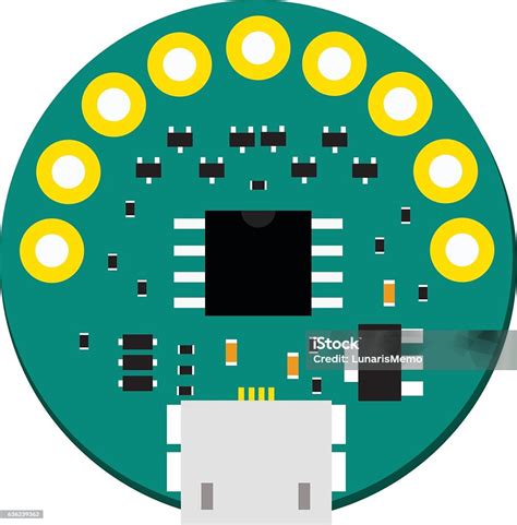 마이크로 컨트롤러가 있는 Diy 전자 미니 보드 Cpu에 대한 스톡 벡터 아트 및 기타 이미지 Cpu Diy 도마 요리