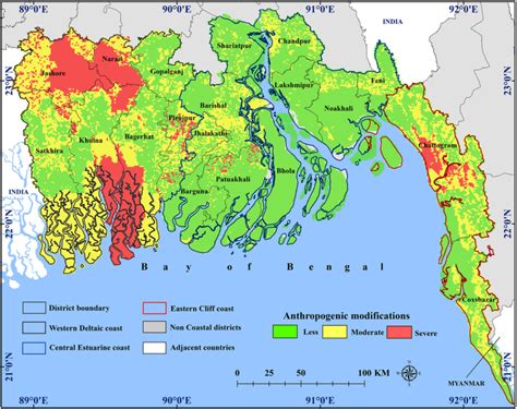 Spatial Variation Of Am Across The Coastal Region Of Bangladesh Download Scientific Diagram