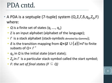 Push Down Automata Pptx
