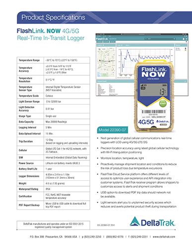 Flashlink® Now 4g 5g Real Time In Transit Logger