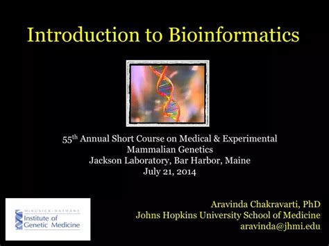 PPT Introduction To Bioinformatics Analyzing Biological Data PowerPoint Presentation ID