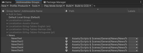 cloud content delivery new scene not found unity services unity