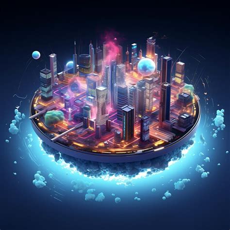 Premium Photo View Digital World Design Of An Imaginary Dream