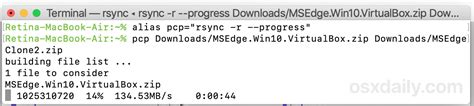 How To Copy At Command Line Showing Progress Speed Indicator