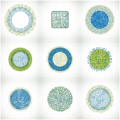 Premium Vector Collection Of Vector Microchip Designs Cpu