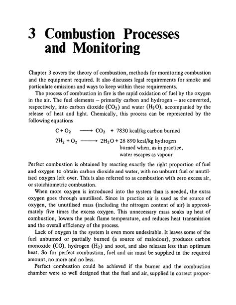 Combustion Process AND Monitoring - Safety Engineering - Studocu