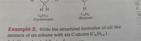 Cyclohexane Example 2 Write The Structural Formulae Of All The Isomers