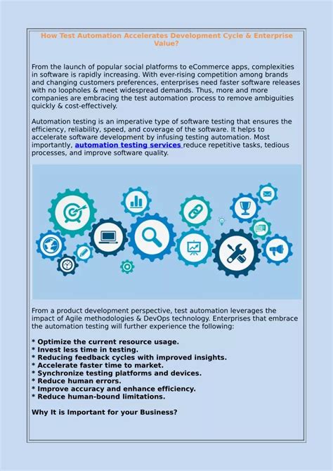 Ppt How Test Automation Accelerates Development Cycle And Enterprise