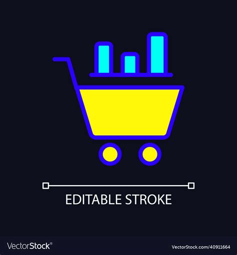 Data Mining In Retail Industry Rgb Color Pixel Vector Image