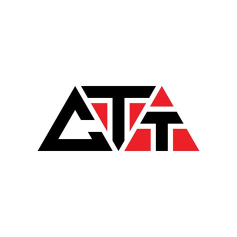 Ctt Triangle Letter Logo Design With Triangle Shape Ctt Triangle Logo