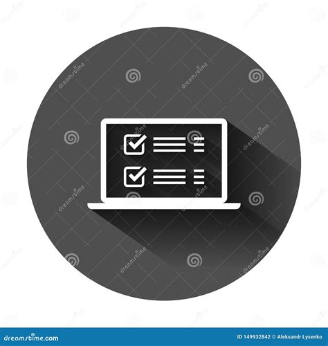 Online Survey Sign Icon In Flat Style Questionnaire Vector