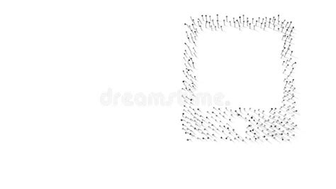 3d Rendering Of Nails In Shape Of Symbol Of Tablet Alt With Shadows