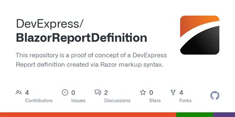GitHub DevExpress BlazorReportDefinition This Repository Is A Proof Of Concept Of A