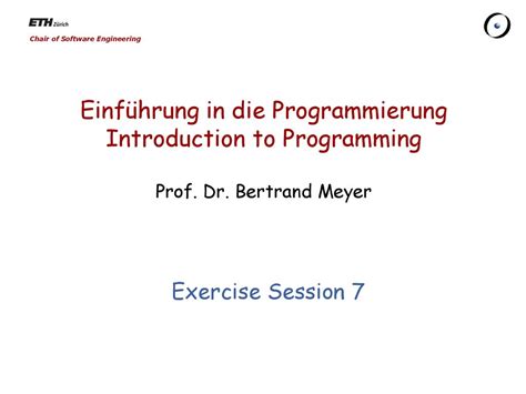 Einführung In Die Programmierung Introduction To Programming Prof Dr