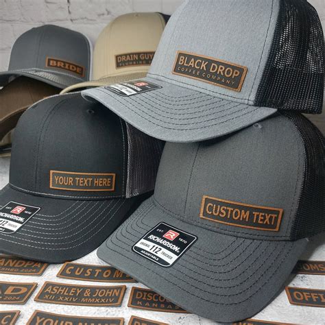 Custom Text Hat Personalized Caps Customized Company Business Logo