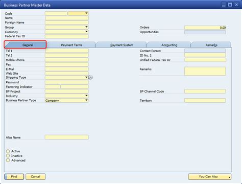 Business Partner Master Data SAP Business One SAP Business One