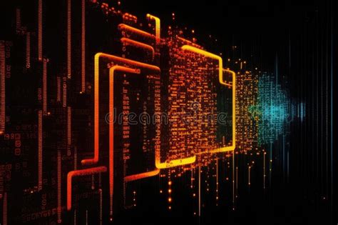 Abstract Digital Code In Cyber Space Ai Generated Stock Illustration Illustration Of