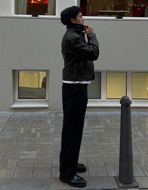 Leather Effect Boxy Fit Jacket Men Bershka