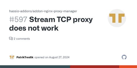 Stream Tcp Proxy Does Not Work · Issue 597 · Hassio Addonsaddon Nginx