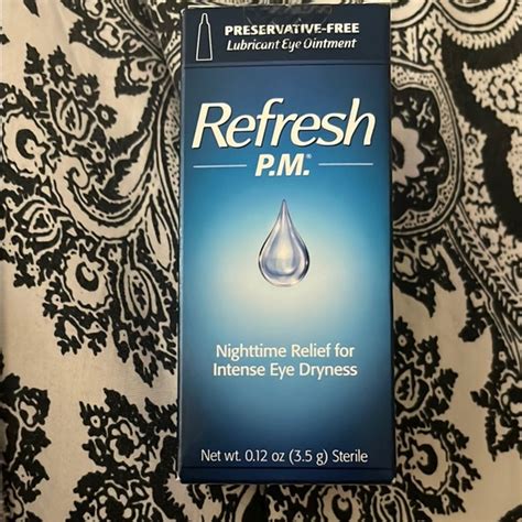 Refresh Bath Refresh Pm Lubricant Eye Ointment Blue And White