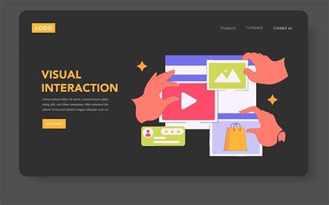 premium vector user interaction concept hands manipulate virtual