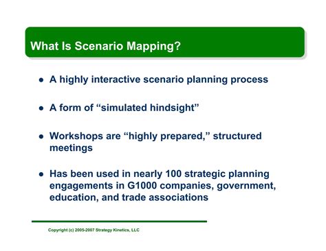 scenario mapping introduction ppt