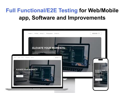 full functional e2e testing for web mobile app software and