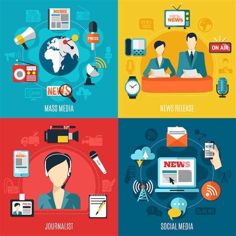 Concepto De Medios Vector Premium
