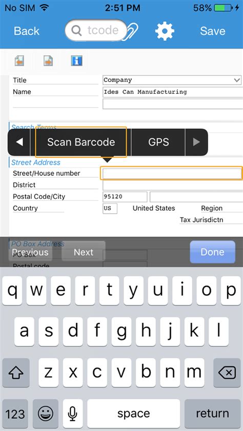 To Retrieve The Vendor Address Let Us Scan A D Barcode As Following