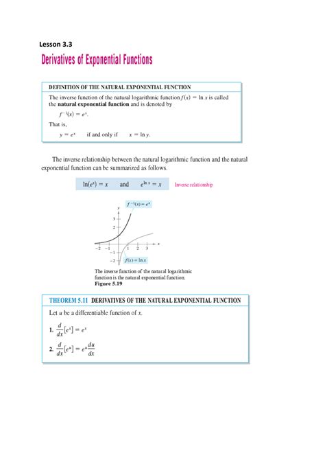SOLUTION: Calculus 1 derivative of exponential function - Studypool