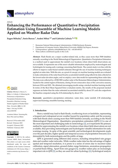 pdf enhancing the performance of quantitative precipitation